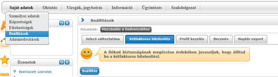 Neptun kétlépcsős hitelesítés - Budapesti Gazdaságtudományi Egyetem